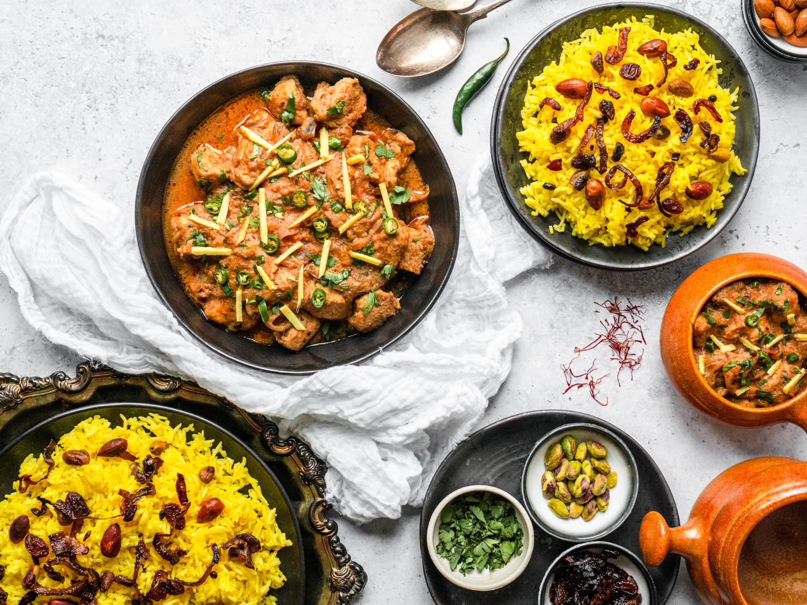 Chicken Handi With Saffron Nutty Pulao | Pakistani Cookaway